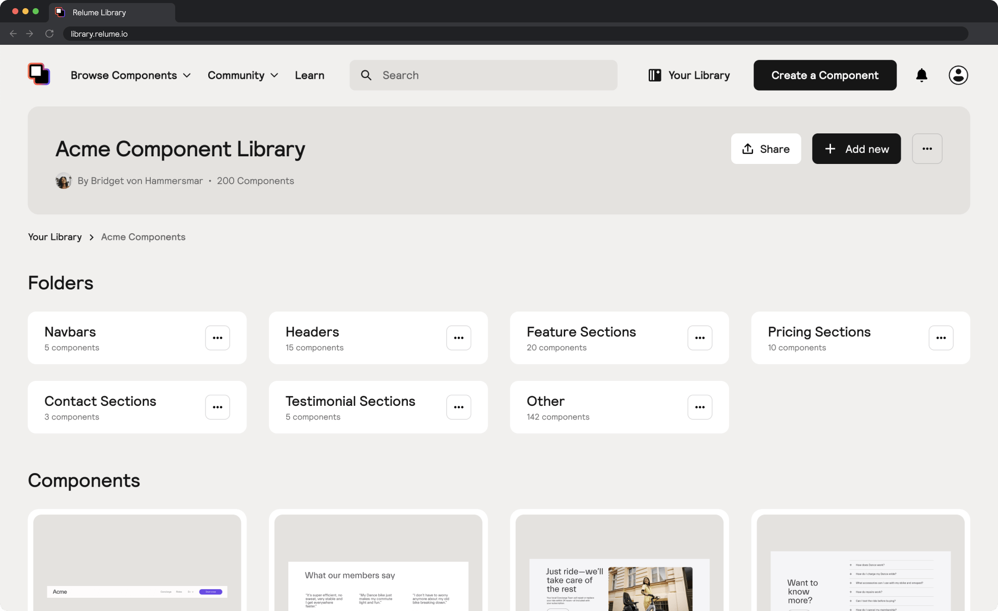 Relume — Create a Webflow Library | Libraries