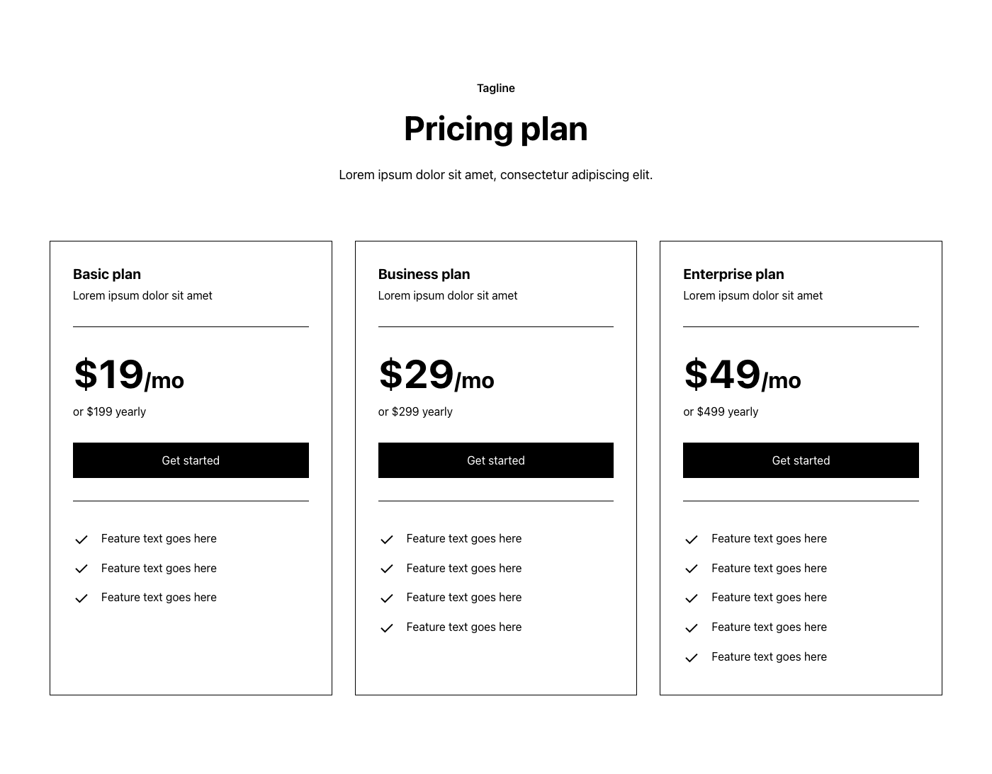 Purple Pricing Table