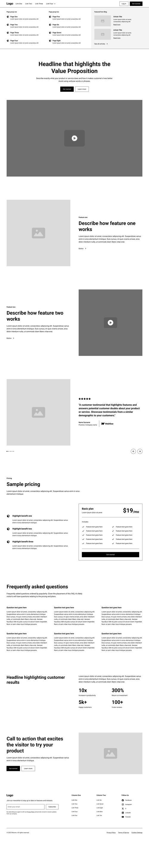 Page Templates | Webflow Library