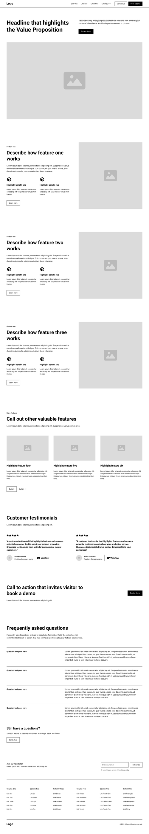 Page Templates | Webflow Library