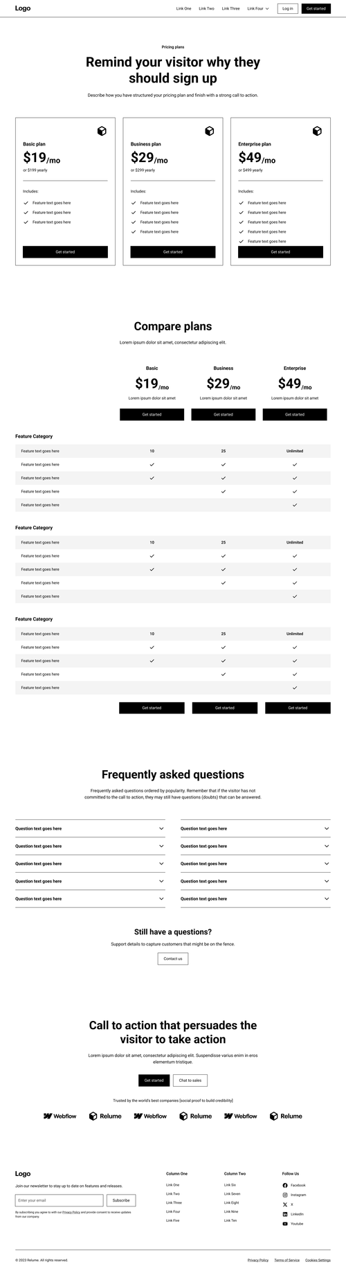 Page Templates | Webflow Library