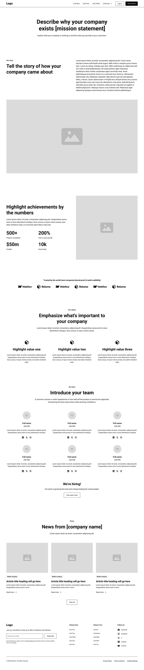 Page Templates | Webflow Library