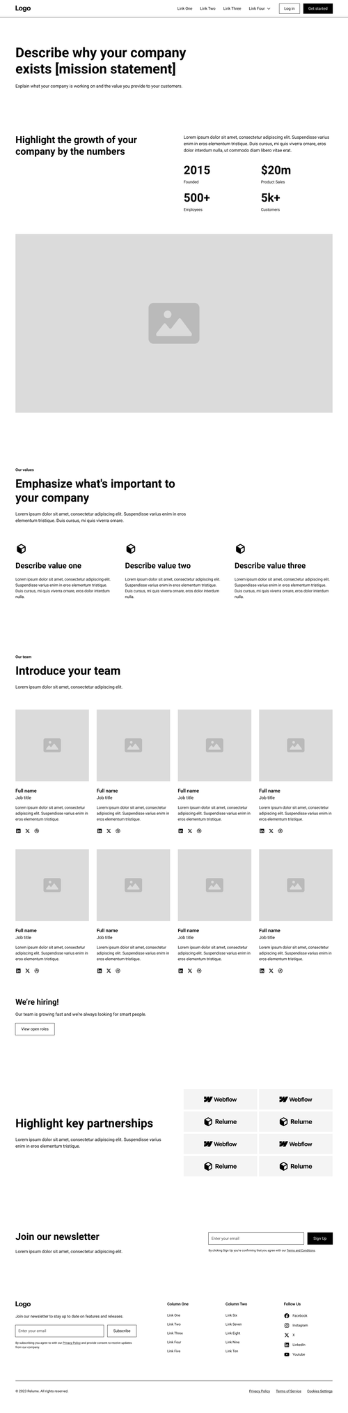 Page Templates | Webflow Library